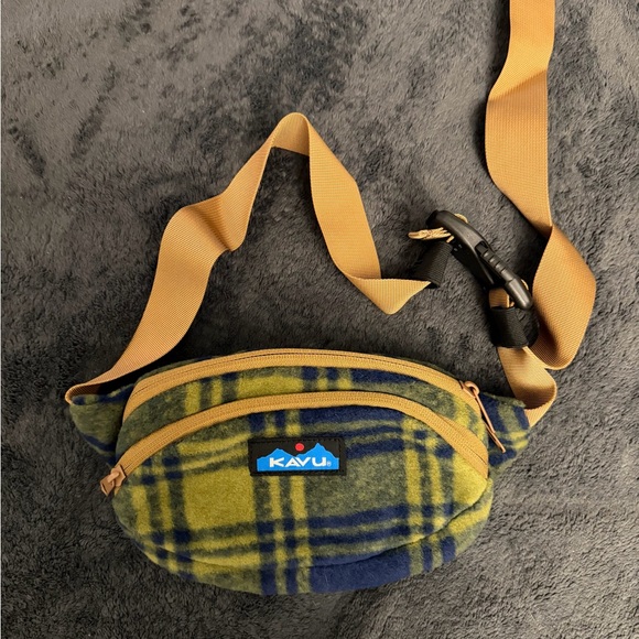 Kavu | Bags | Kavu Yellow And Blue Plaid Belt Bag | Poshmark
